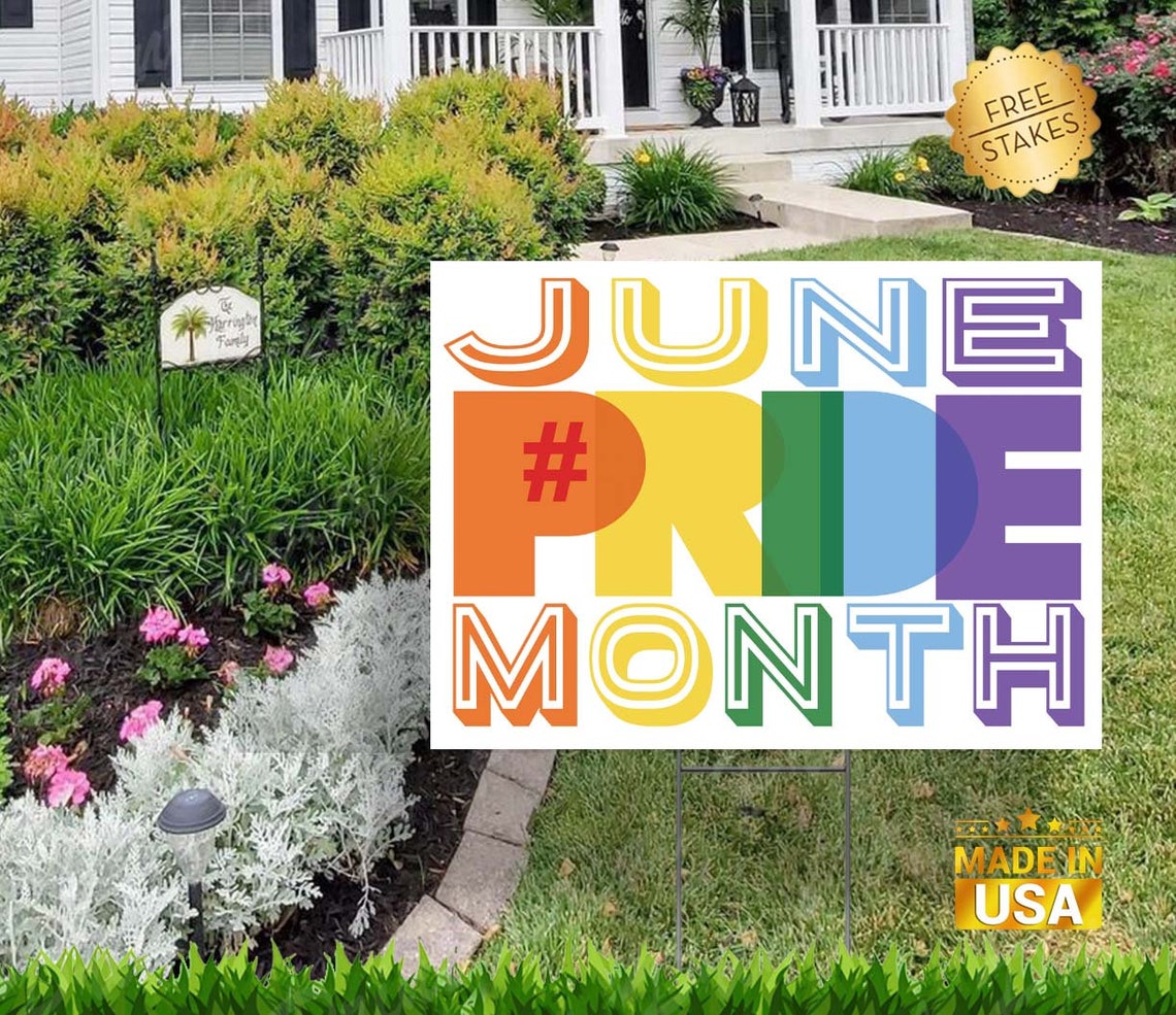June Pride Month Corrugated Yard Sign With H-stake for - Etsy