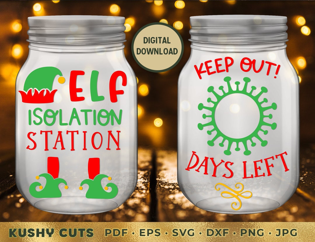 Elf SVG, Elf Isolation Station SVG, Elf Quarantine SVG, Christmas Elf ...