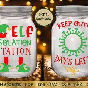 Elf SVG, Elf Isolation Station SVG, Elf Quarantine SVG, Christmas Elf ...
