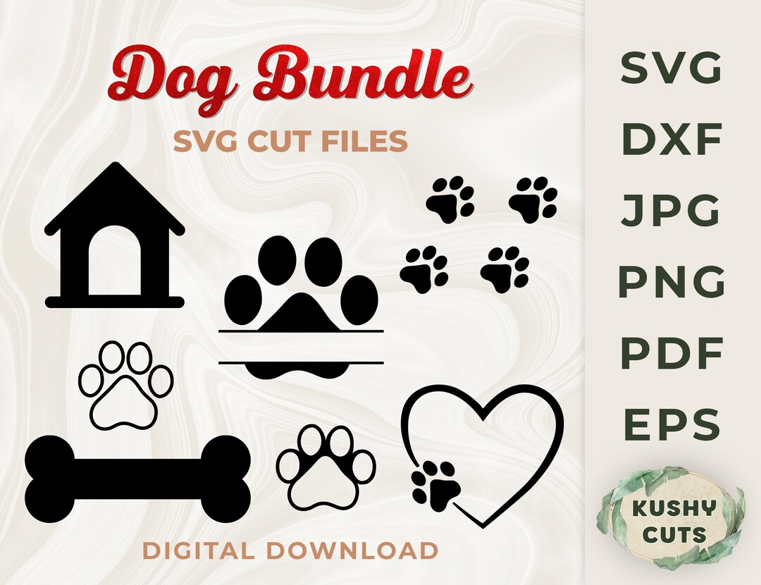 Dog Paw SVG - Paw Print Bundle - Dog Paws SVG, Digital Download Svg Dxf ...