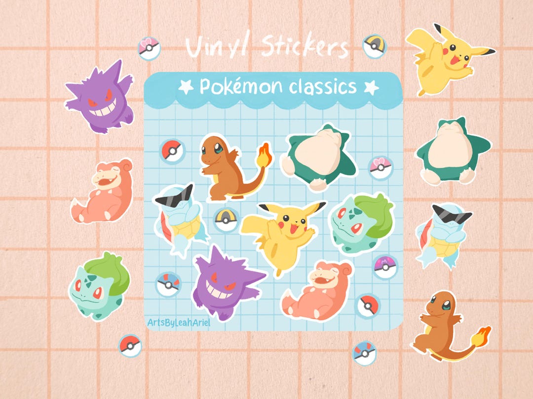 Pokemon Sticker Sheet - Etsy