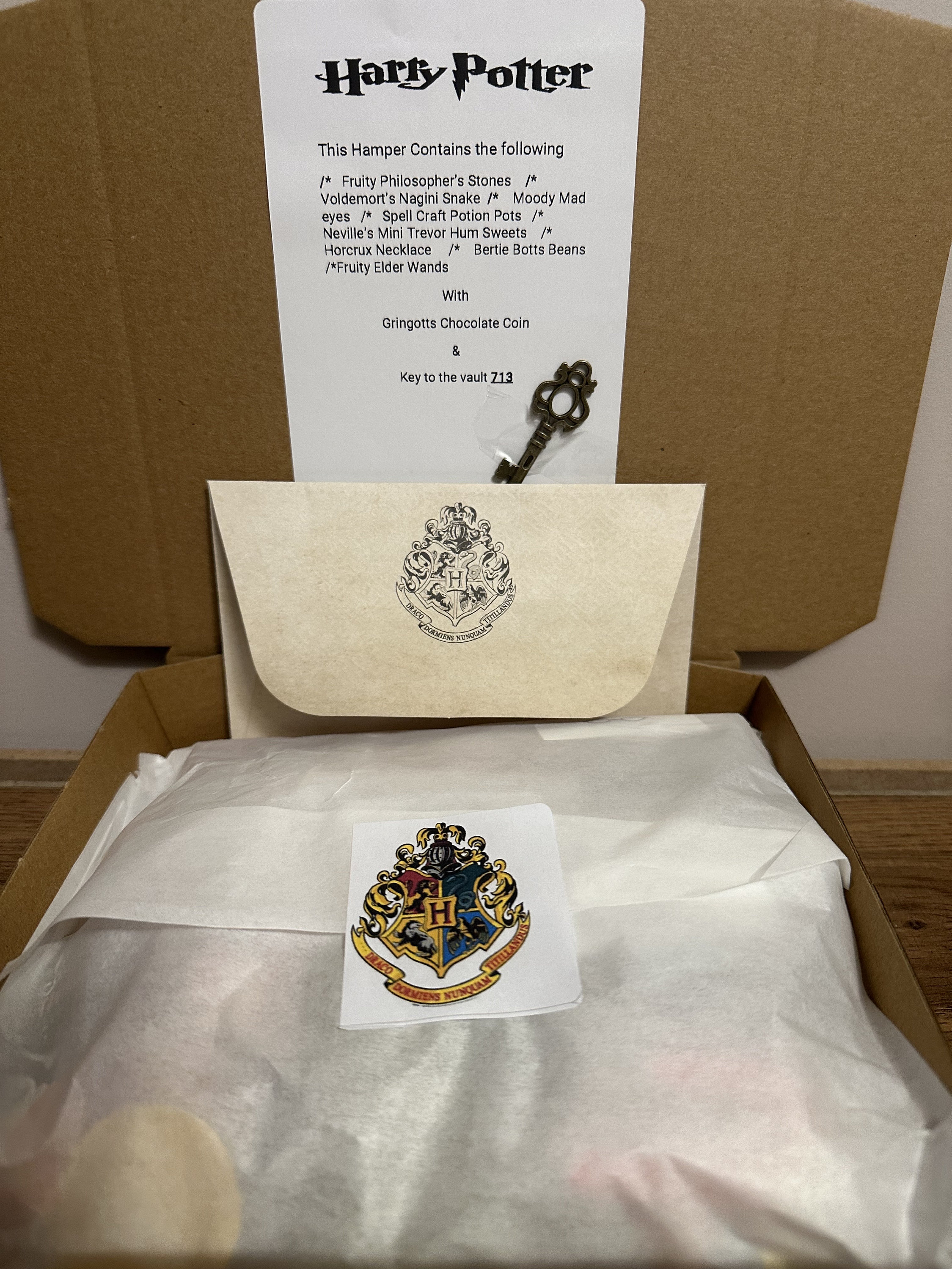 Hogwarts Sweet Hamper Plus Free Gringotts Key to the Vault and ...
