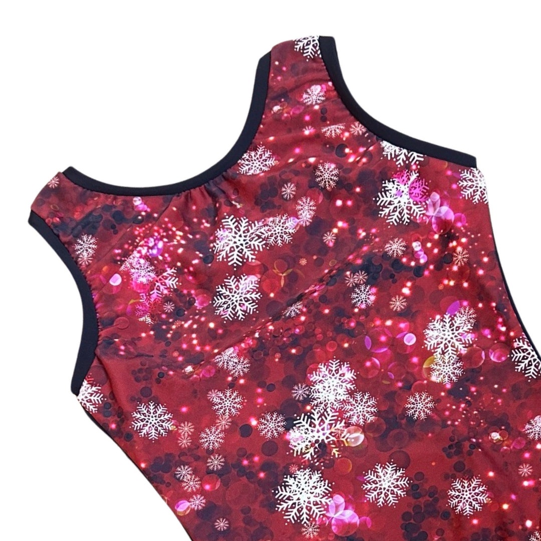 Gymnastics Leotard - Christmas Leotard - Elegant Snowflakes - Etsy