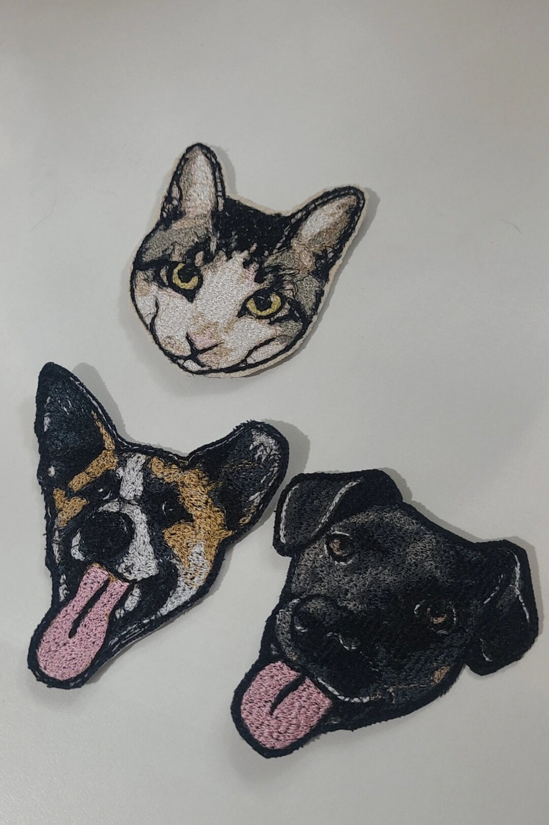 Custom Pet Patch Embroidered Pet Portrait Patch Realistic Cat Dog Personalized Embroidery Pet ...