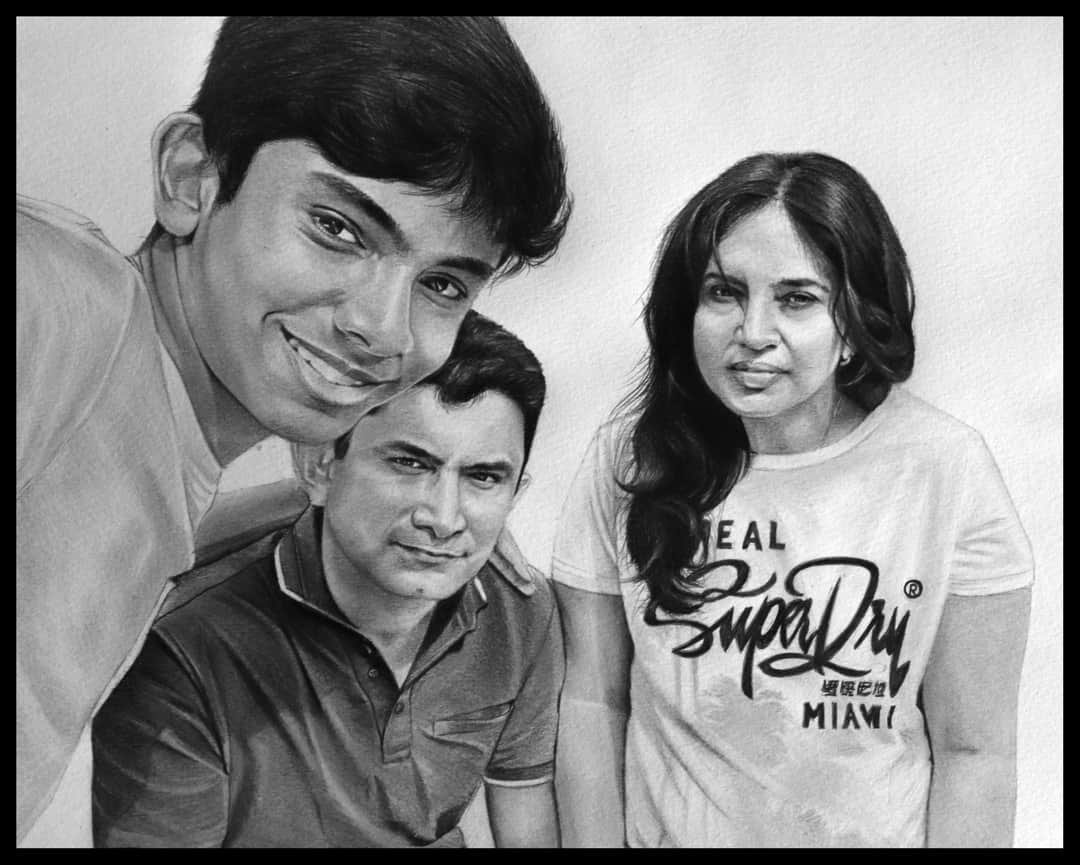 Attractive Pencil Art-pencil Drawing by Photo Template in A4/a3-an ...