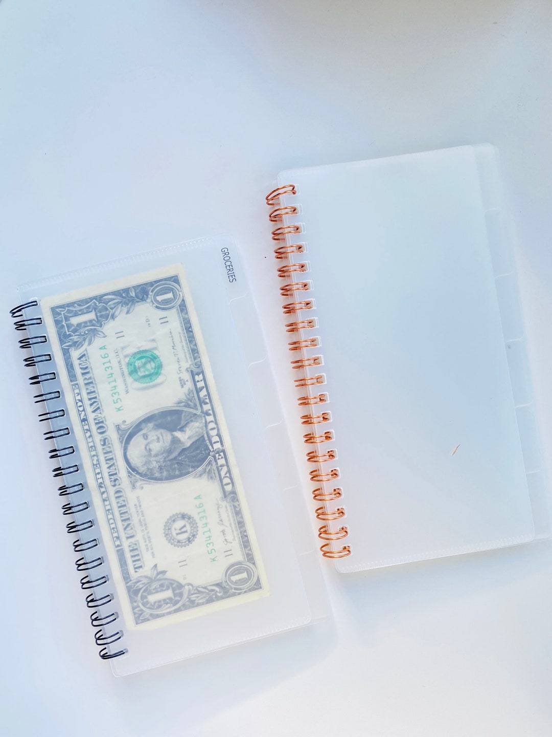 Spiral Budget Binder: Frosted Cash Envelope Book With Stickers - Etsy