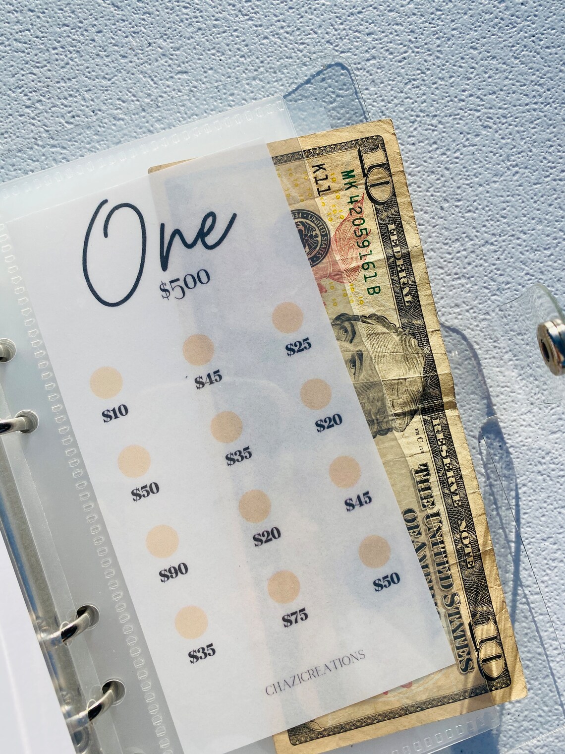 5000 Savings Challenge Binder With Laminated Tracker | Sinking Fund ...
