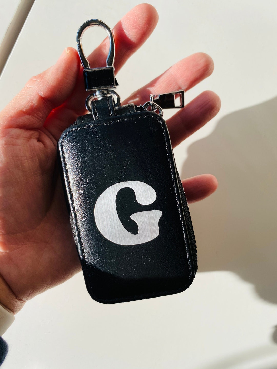 Personalized Custom Car Key Holder Faux Leather Car Key Pouch Wallet ...