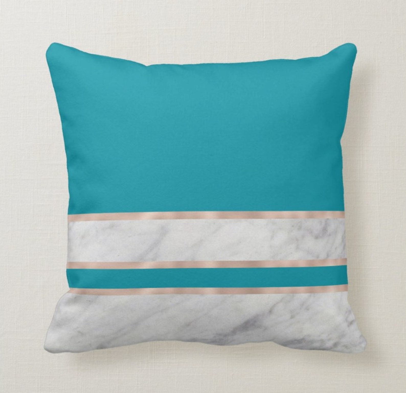 Teal Blue Throw Pillow Mix and Match Indoor Outdoor Decorative Zippered ...
