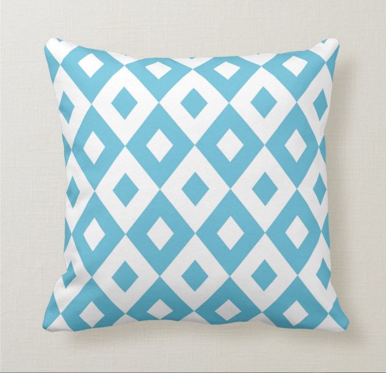 Turquoise Blue Throw Pillow Mix and Match Indoor Outdoor Decorative ...