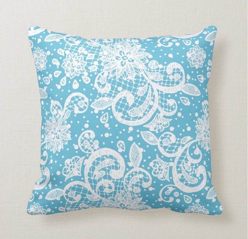Turquoise Blue Throw Pillow Mix and Match Indoor Outdoor Decorative ...