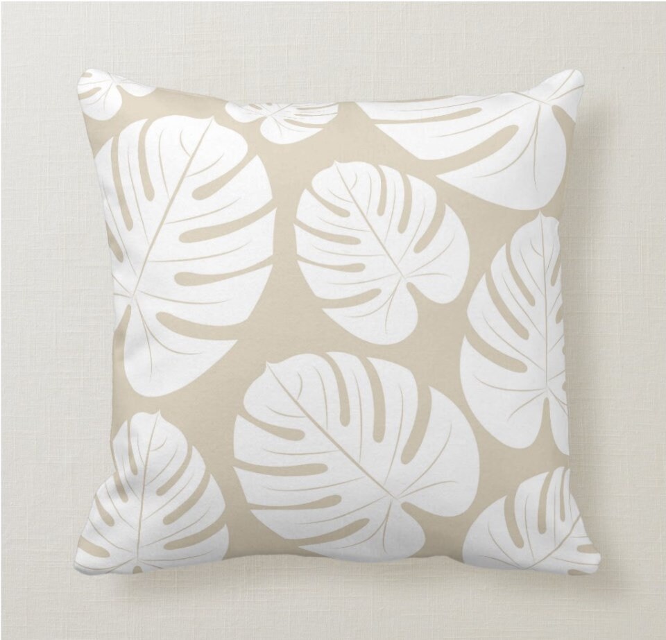 Egg Shell White Throw Pillow Mix and Match Indoor Outdoor Decorative ...