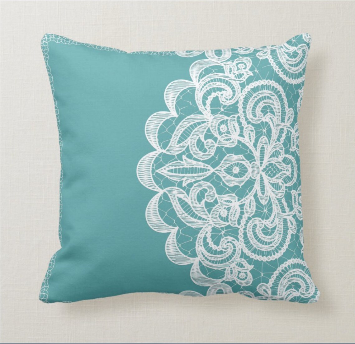 Green Teal White Throw Pillow Mix and Match Indoor Outdoor | Etsy
