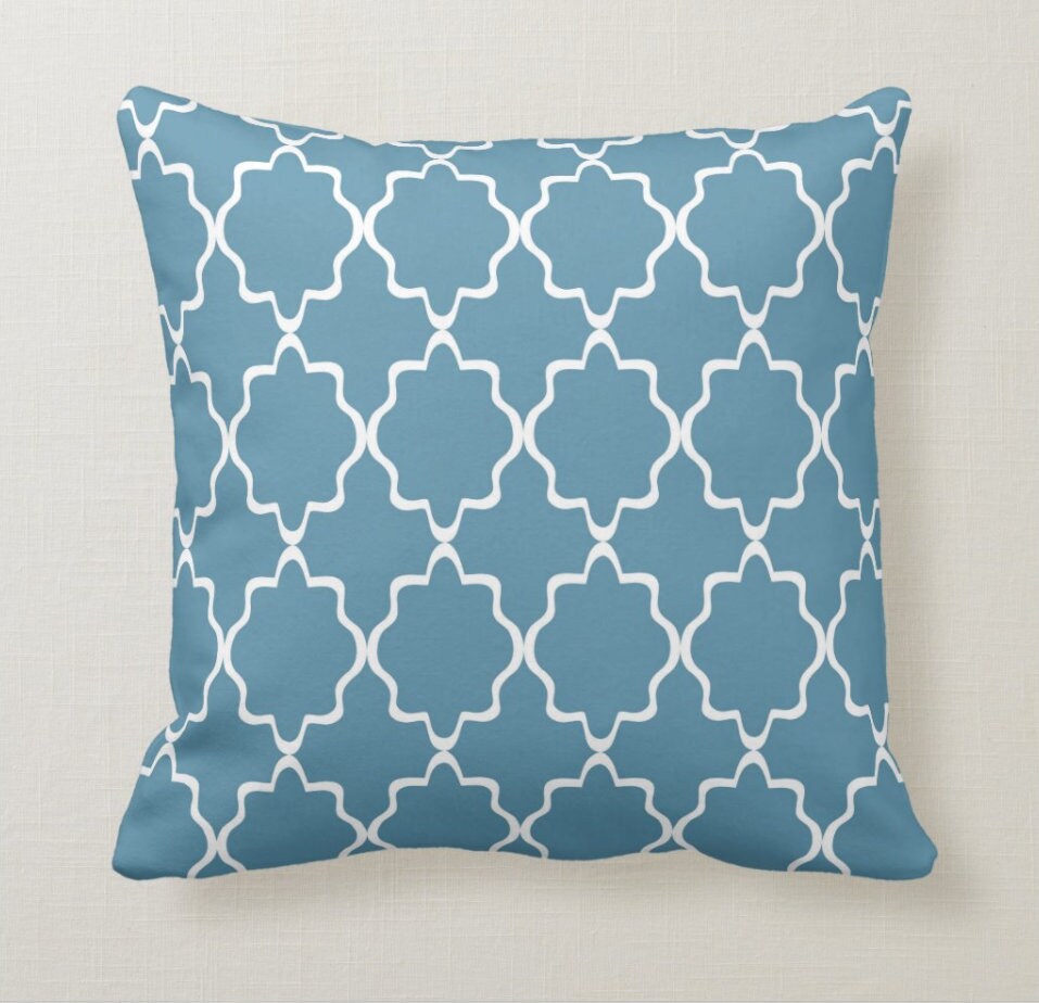 Cornflower Blue Throw Pillow Cover, Modern Accent Cushion - Etsy