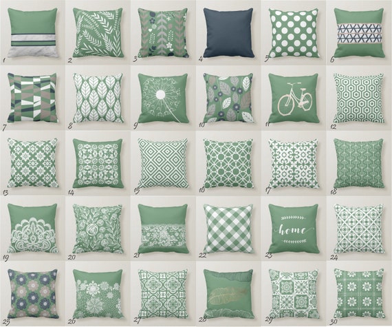 Avocado Green Throw Pillow Mix and Match Indoor Outdoor - Etsy
