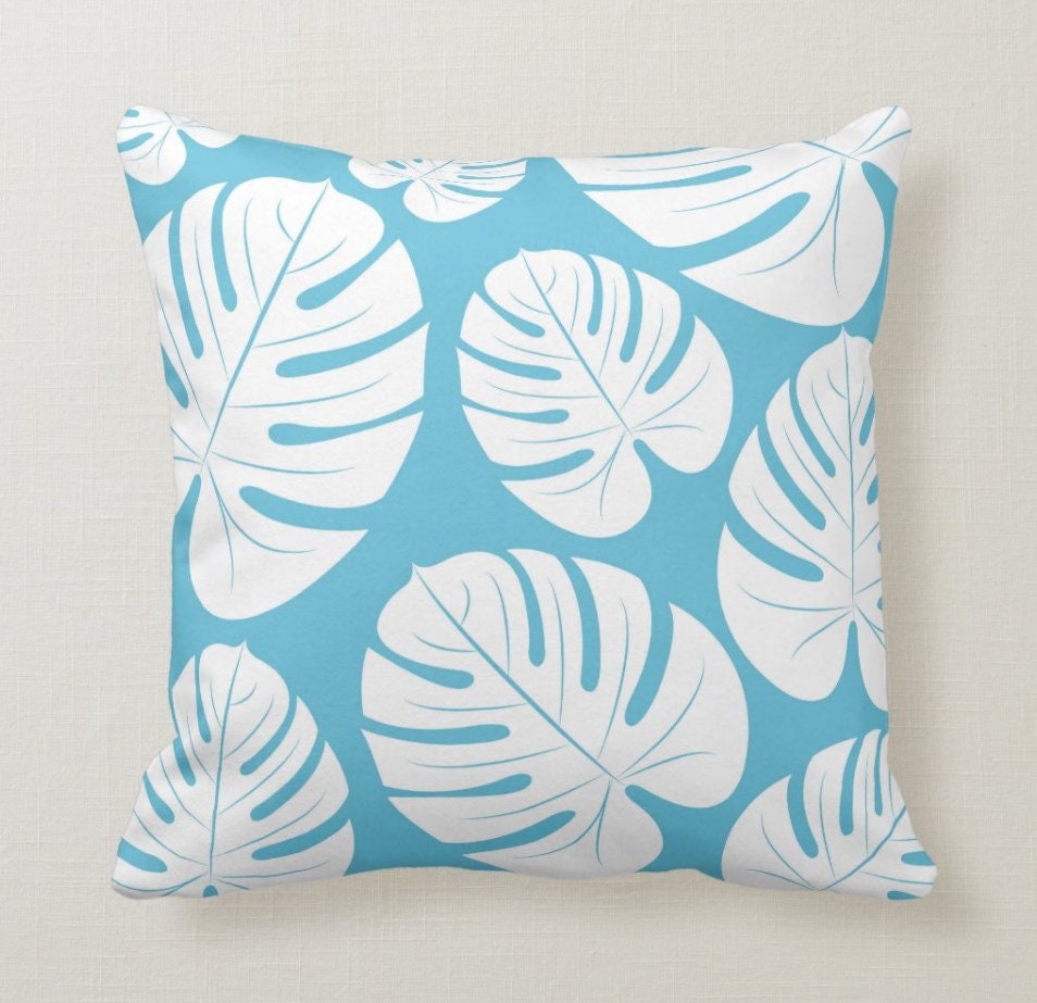 Turquoise Blue Throw Pillow Mix and Match Indoor Outdoor Decorative ...