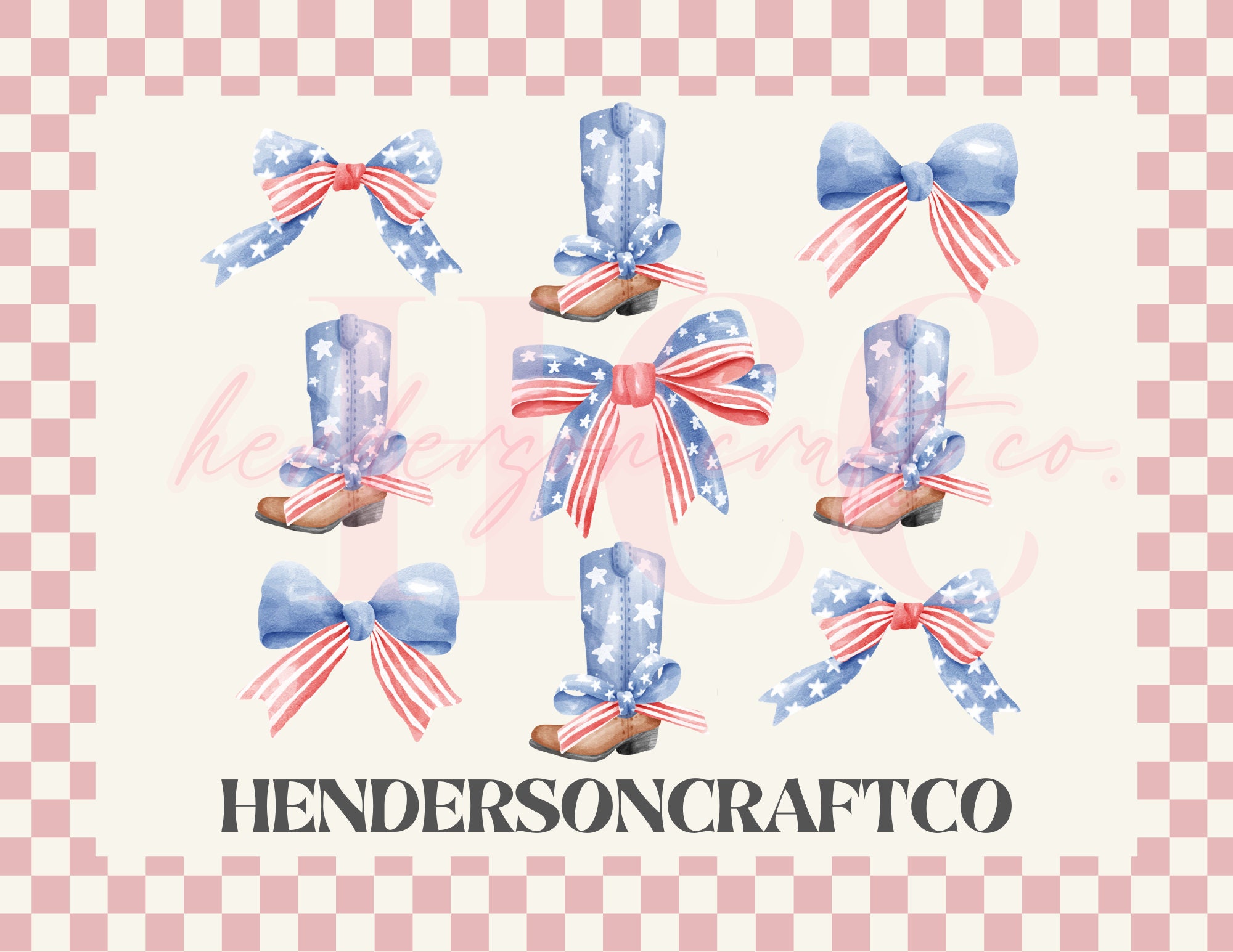 4th of July Png, Sublimation, Coquette Bows, Boots and Bows Png ...