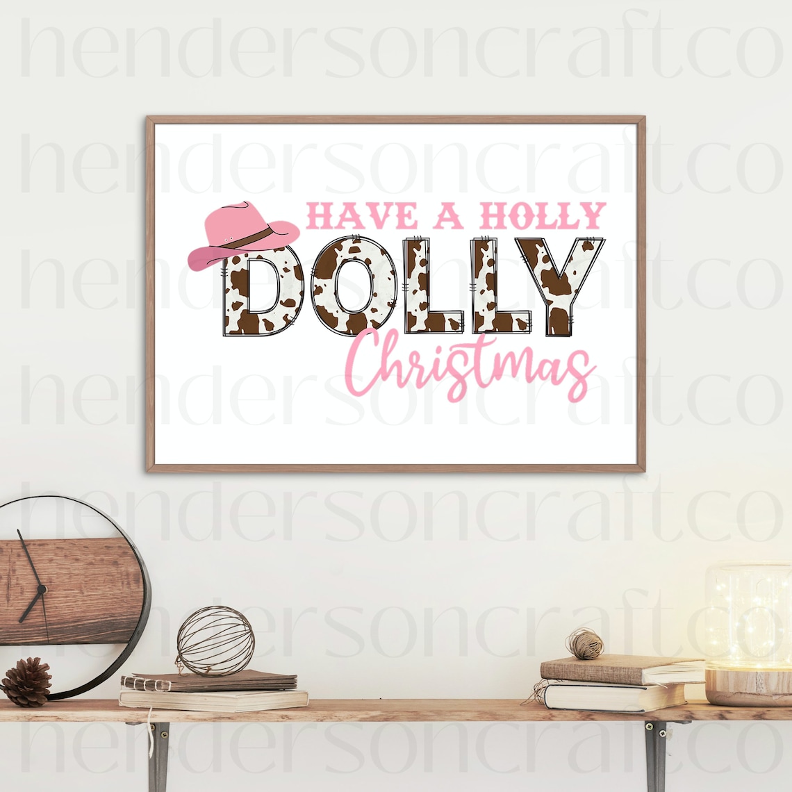 Retro Western Christmas PNG Xmas PNG Have a Holly Dolly - Etsy
