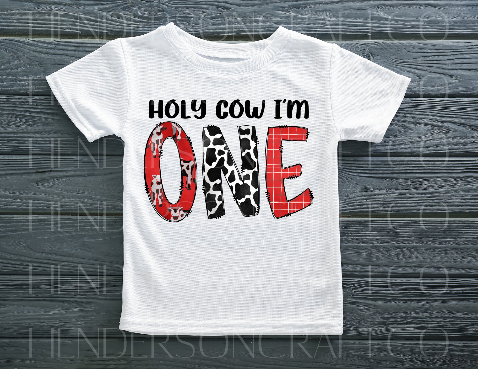 Holy Cow I'm One PNG, First Birthday, First Birthday Decor, First ...