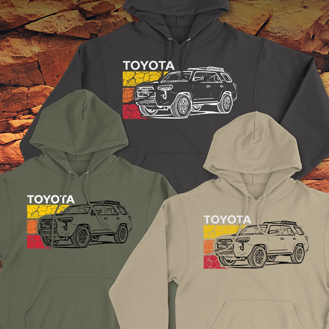 Toyota 4runner Cracked Terrain Heritage Vintage Stripes Lines Hoodie ...
