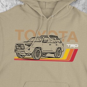 Toyota 4runner TRD Classic Stripes Lines Heritage Vintage Hoodie Hooded ...