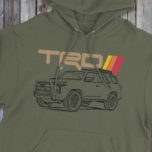 Toyota 4runner TRD Topographic Lines Heritage Vintage Stripes Hoodie ...