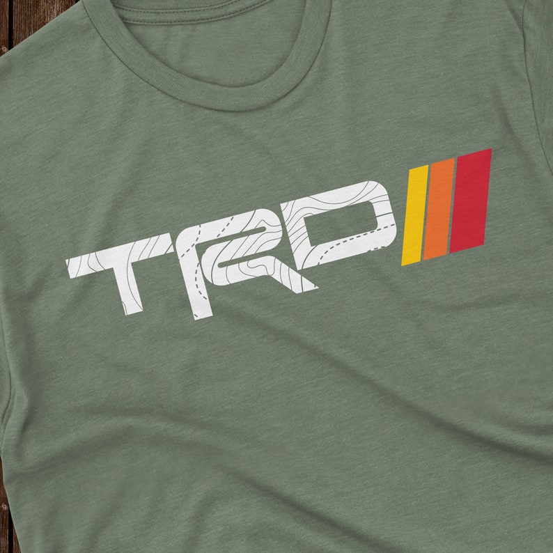 Toyota TRD Topo Lines Logo Heritage Stripes T-shirt - Etsy
