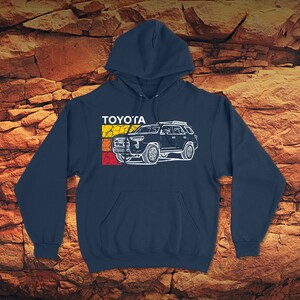 Toyota 4runner Cracked Terrain Heritage Vintage Stripes Lines Hoodie ...