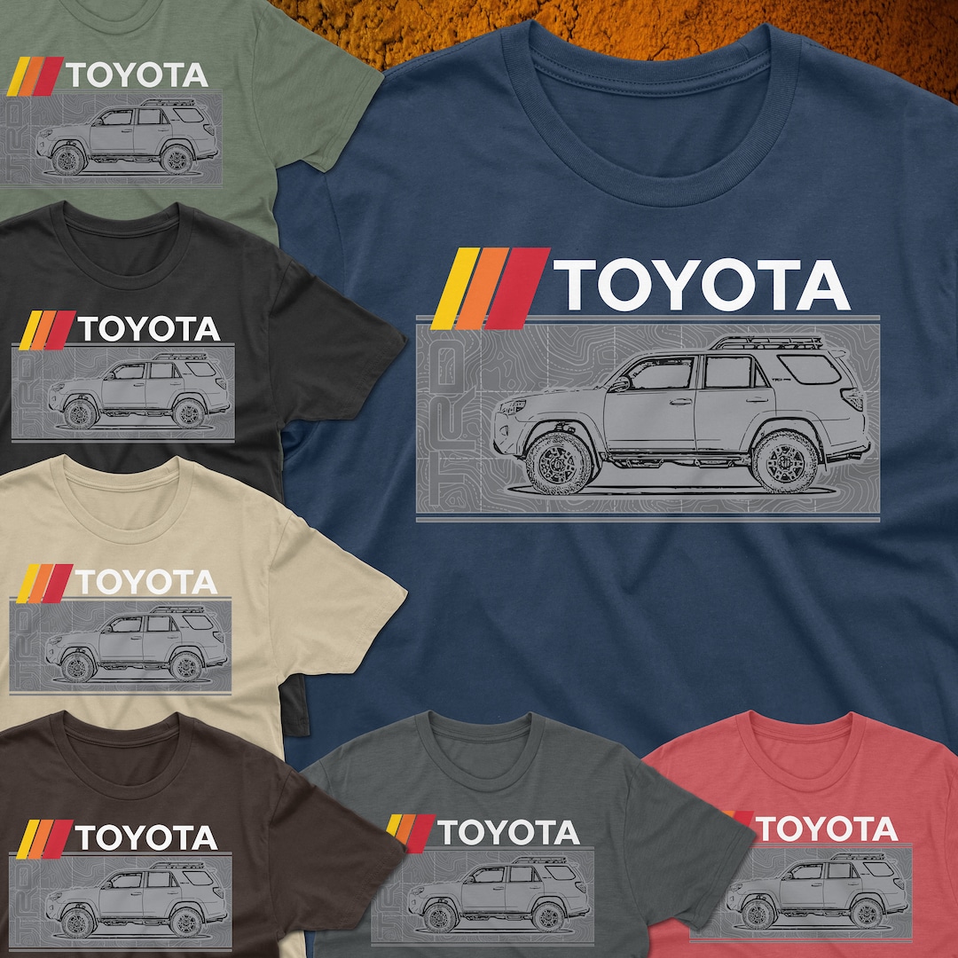 Toyota 4runner TRD Topographic Map Heritage Vintage Stripes Lines T ...