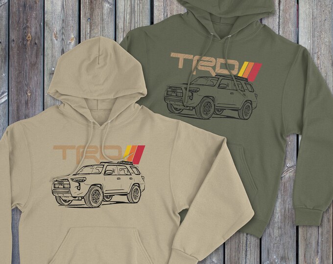 Toyota 4runner TRD Topographic Lines Heritage Vintage Stripes Hoodie ...