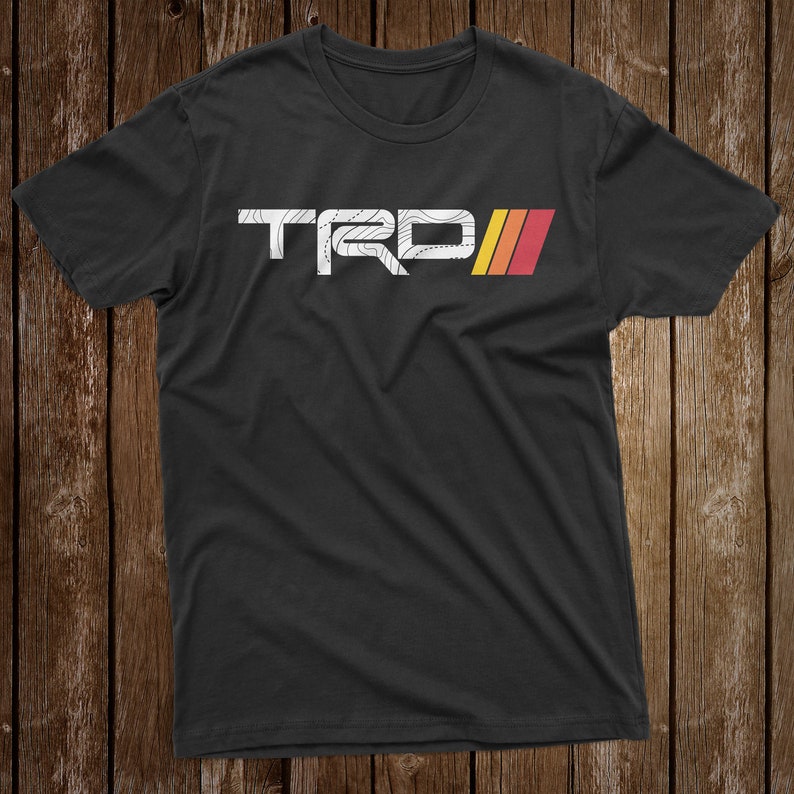 Toyota TRD Topo Lines Logo Heritage Stripes T-shirt - Etsy
