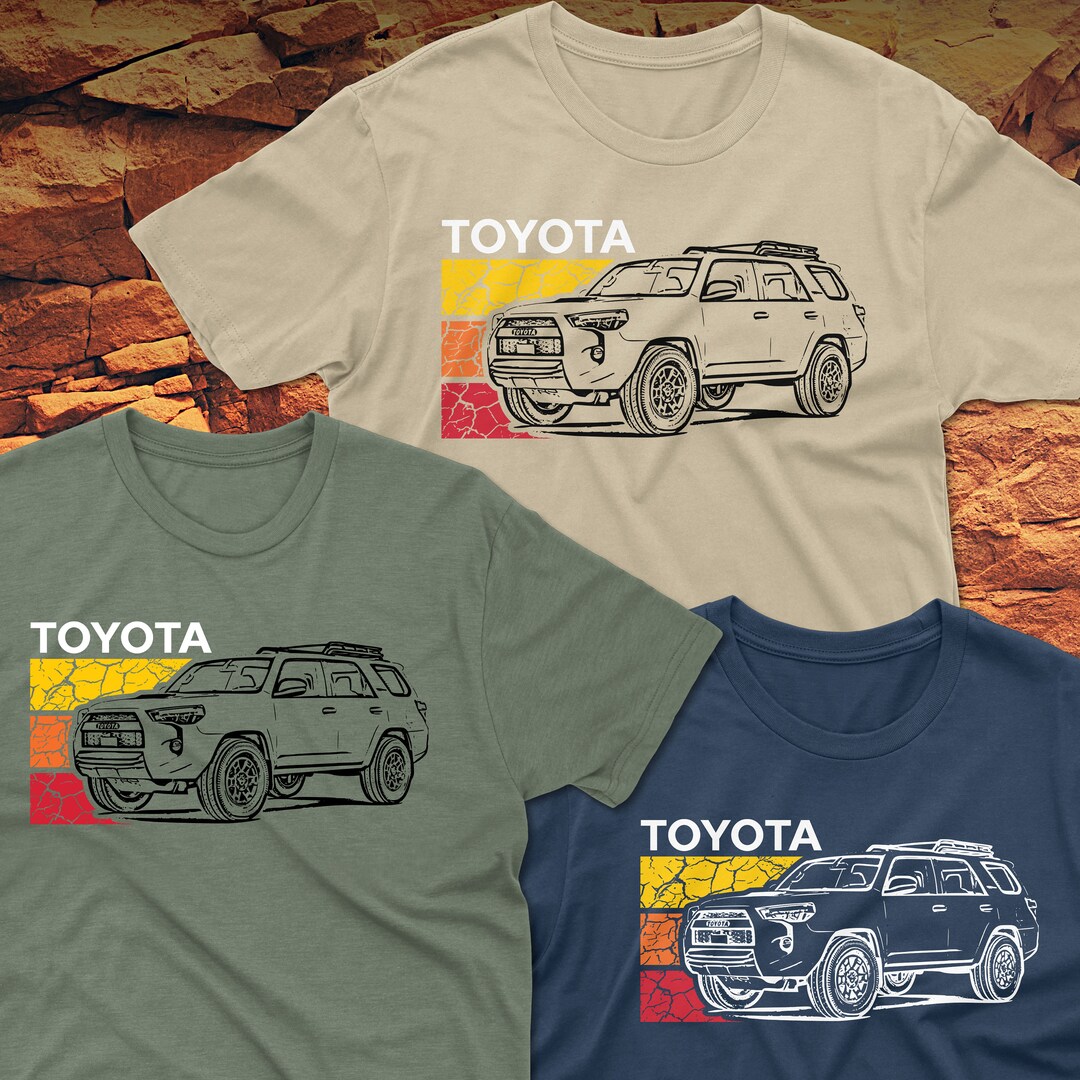 Toyota 4runner Cracked Terrain Heritage Vintage Stripes Lines T-shirt ...