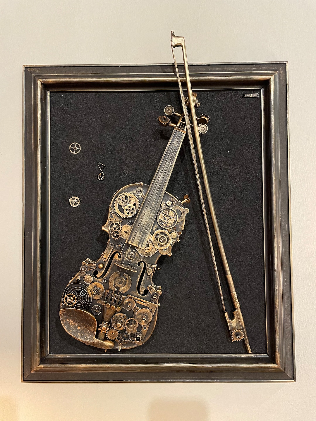 Handmade Steampunk Violin 20 X 16 Industrial Farmhouse Loft Decor Wall ...