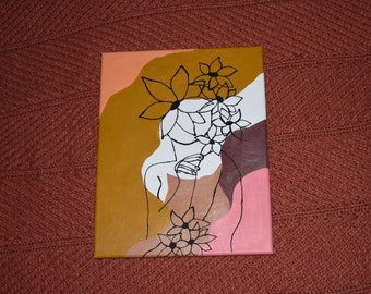 Rainbow Flower Head Painting 24”x24” - for Local Delivery Only - Etsy