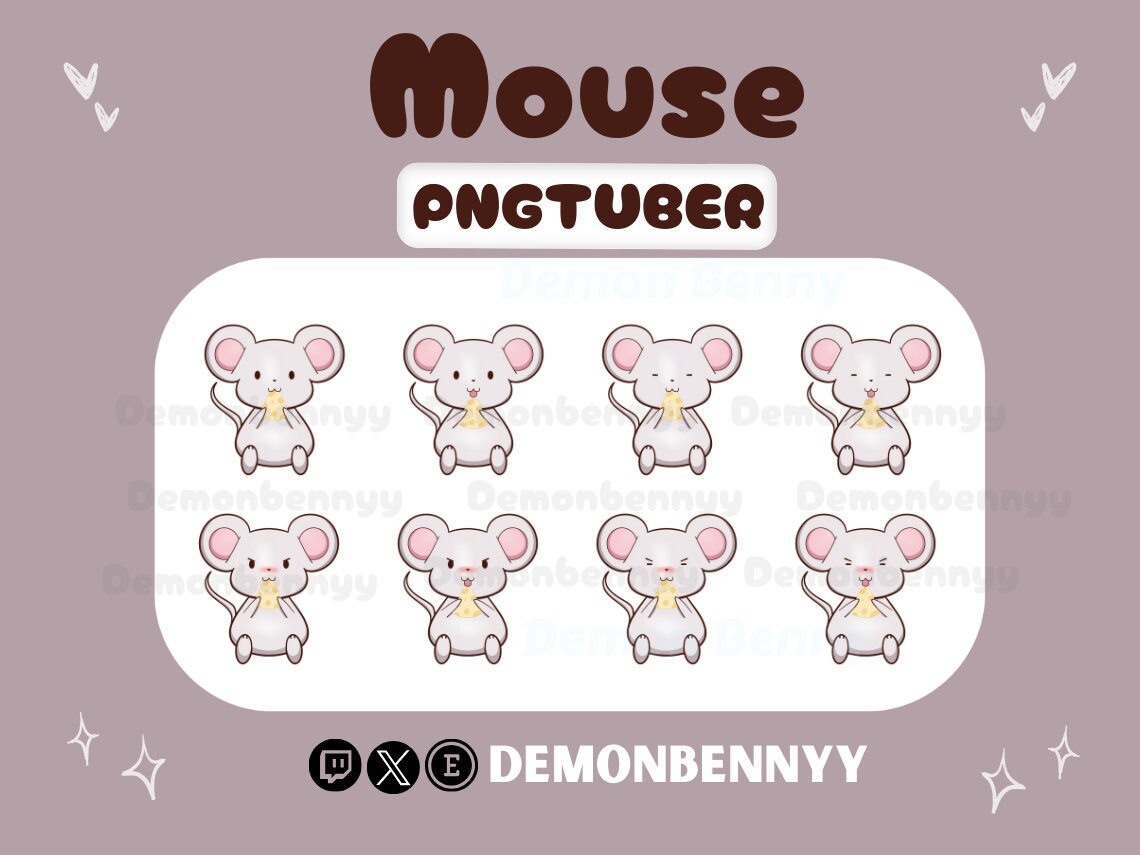 Pngtuber Mouse Animal Kawaii Cute Twitch Youtube Vtuber Stream Avatar ...