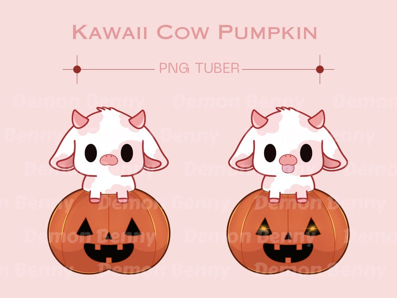 Pngtuber Kawaii Cow for Streaming | Cute | Twitch | Youtube | Halloween ...