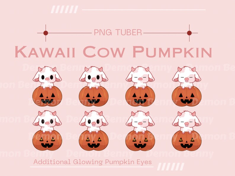 Pngtuber Kawaii Cow for Streaming | Cute | Twitch | Youtube | Halloween ...