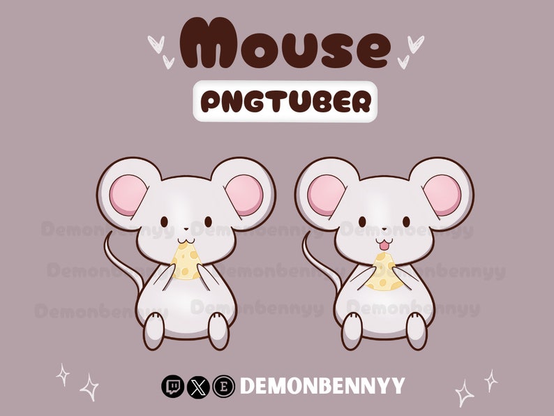 Pngtuber Mouse Animal Kawaii Cute Twitch Youtube Vtuber Stream Avatar ...