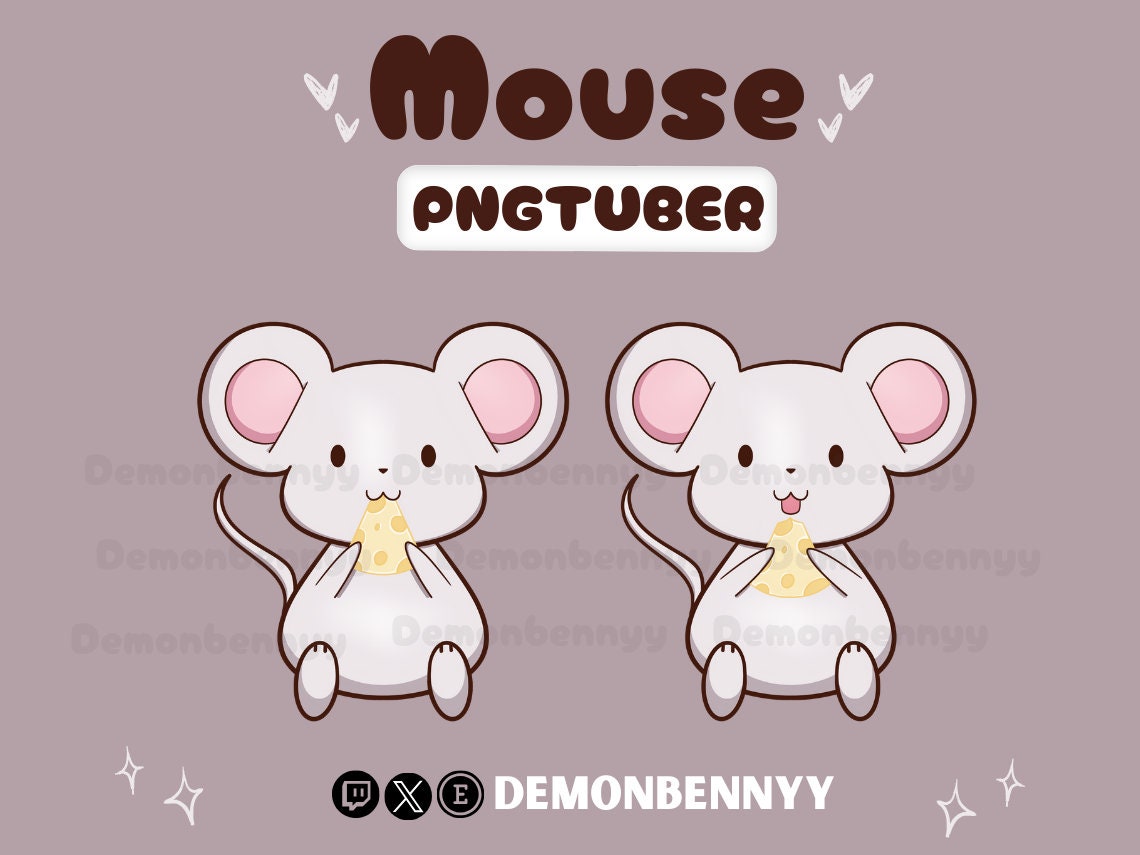 Pngtuber Mouse Animal Kawaii Cute Twitch Youtube Vtuber Stream Avatar ...