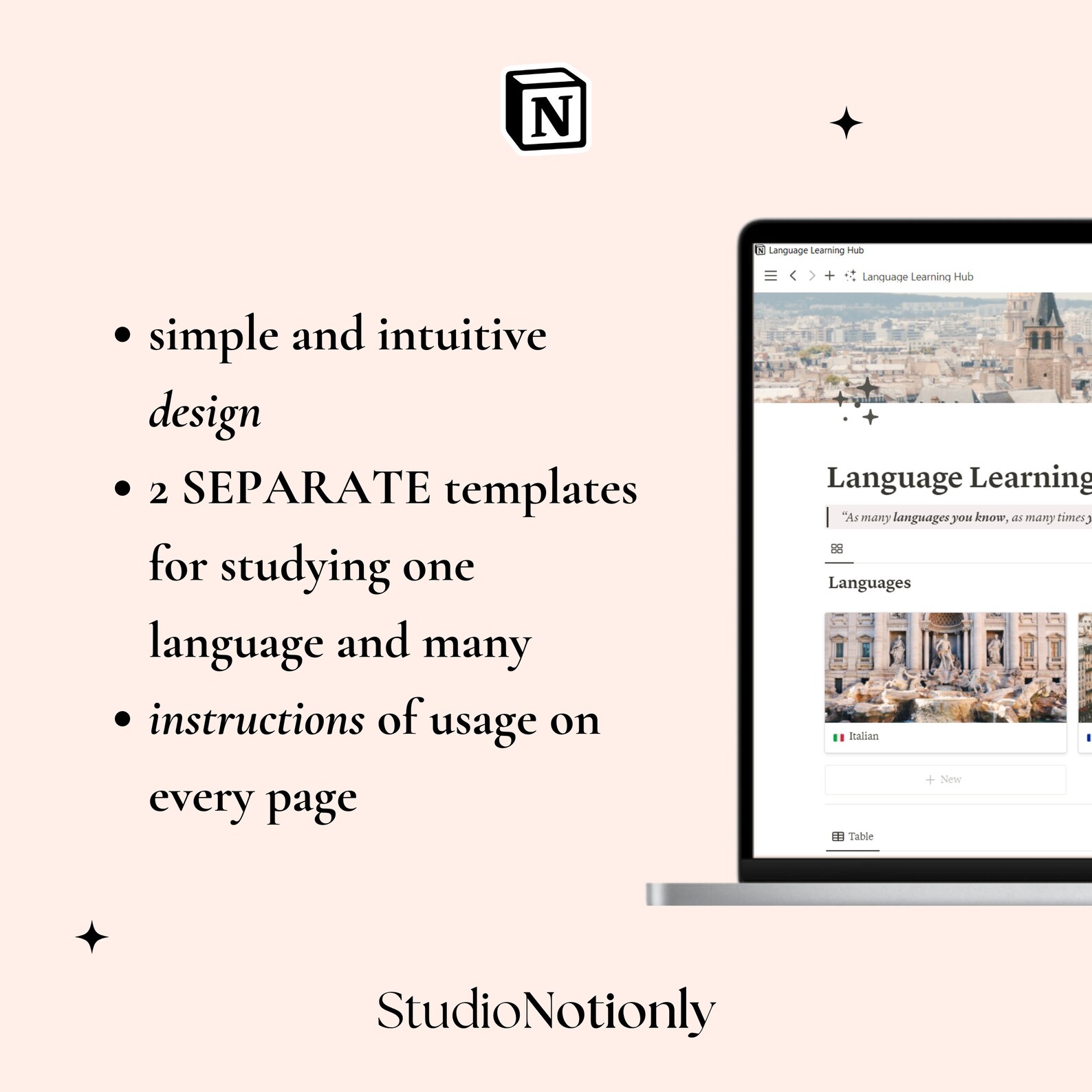Language Learning Notion Template Language Learning Planner - Etsy