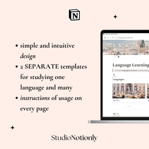 Language Learning Notion Template Language Learning Planner - Etsy
