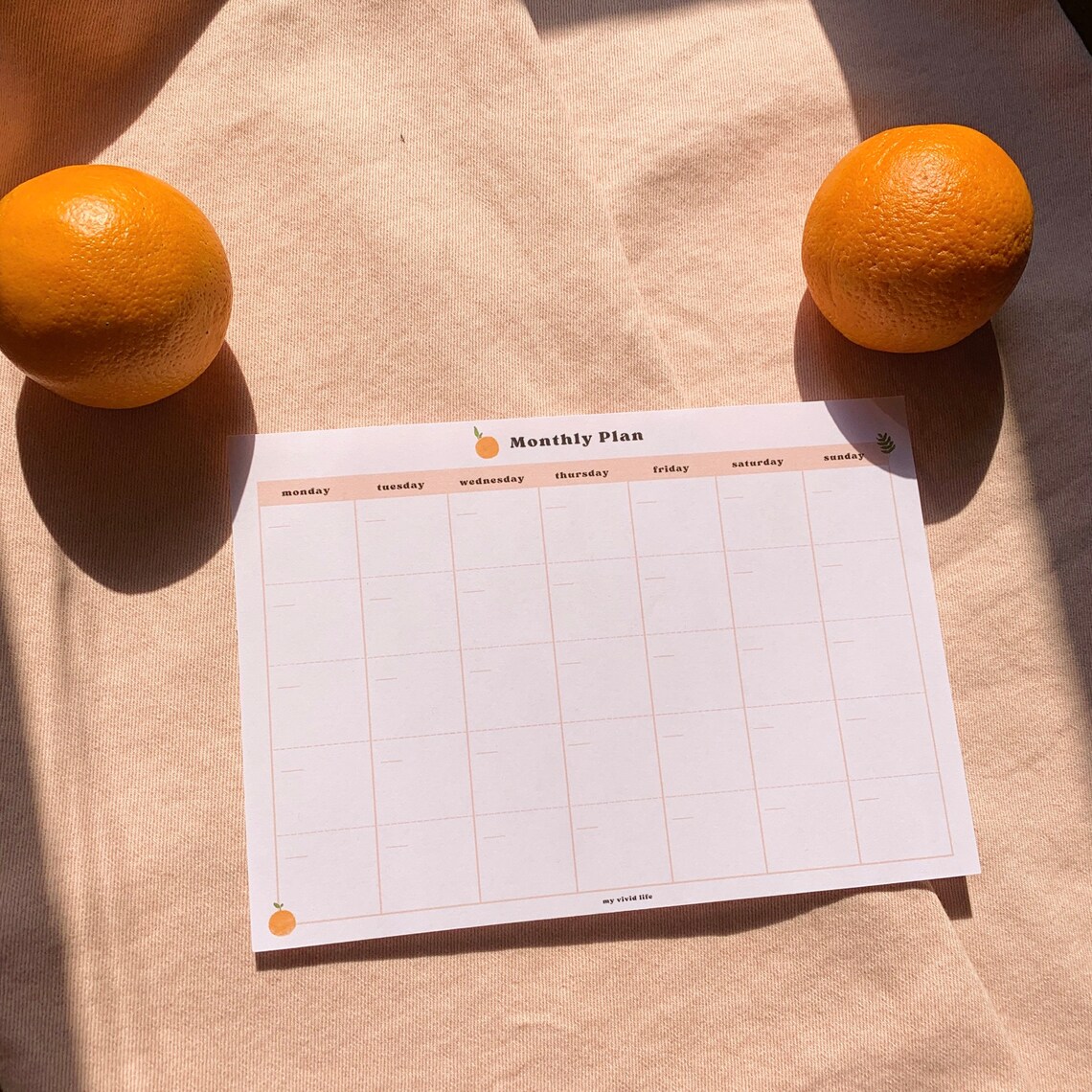 Monthly Calendar Printable Reflection & Planning Monthly - Etsy