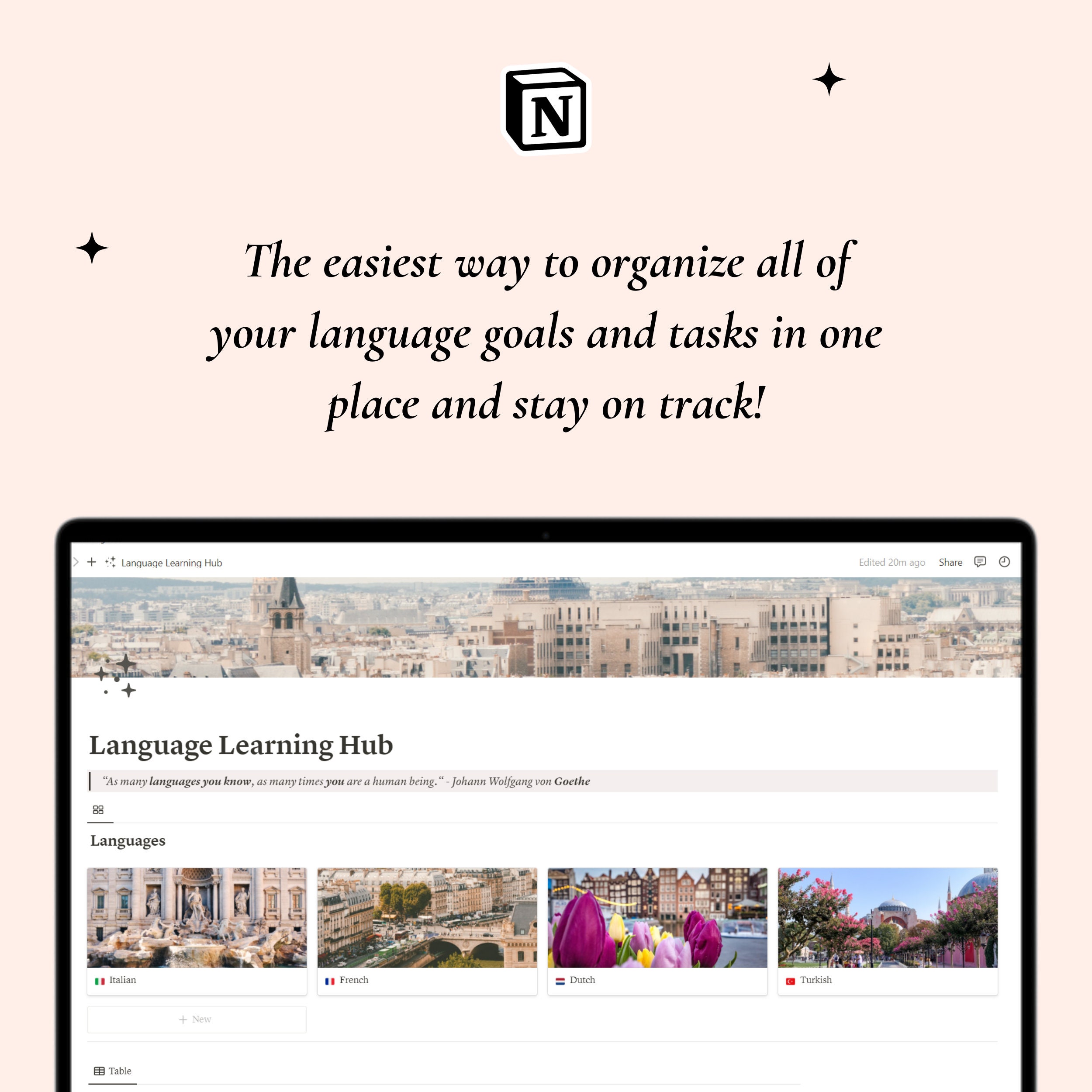 Language Learning Notion Template Language Learning Planner - Etsy