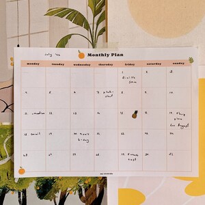 Monthly Calendar Printable Reflection & Planning Monthly - Etsy