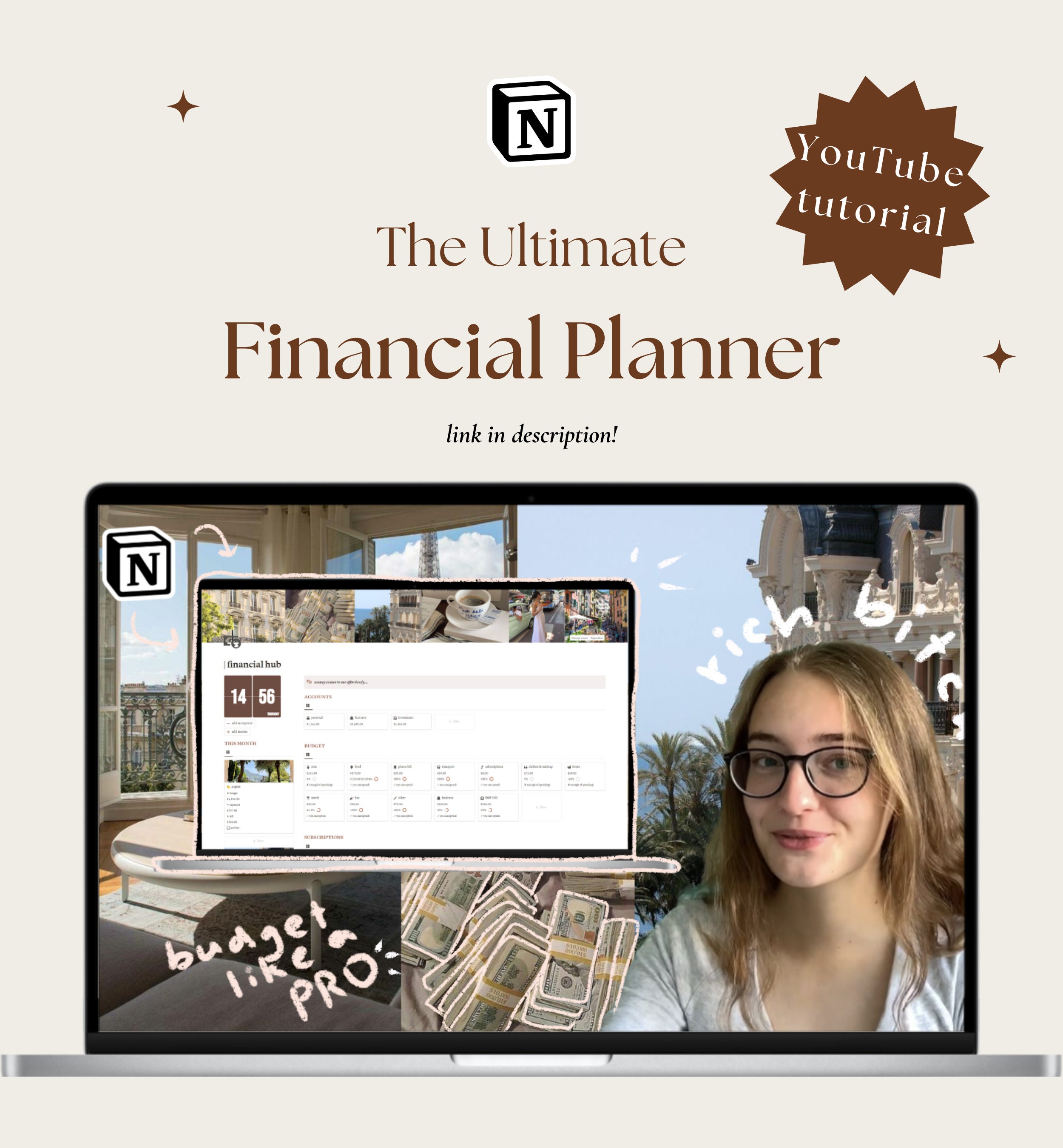 Notion Personal Finance Hub Template | Money Notion Dashboard ...