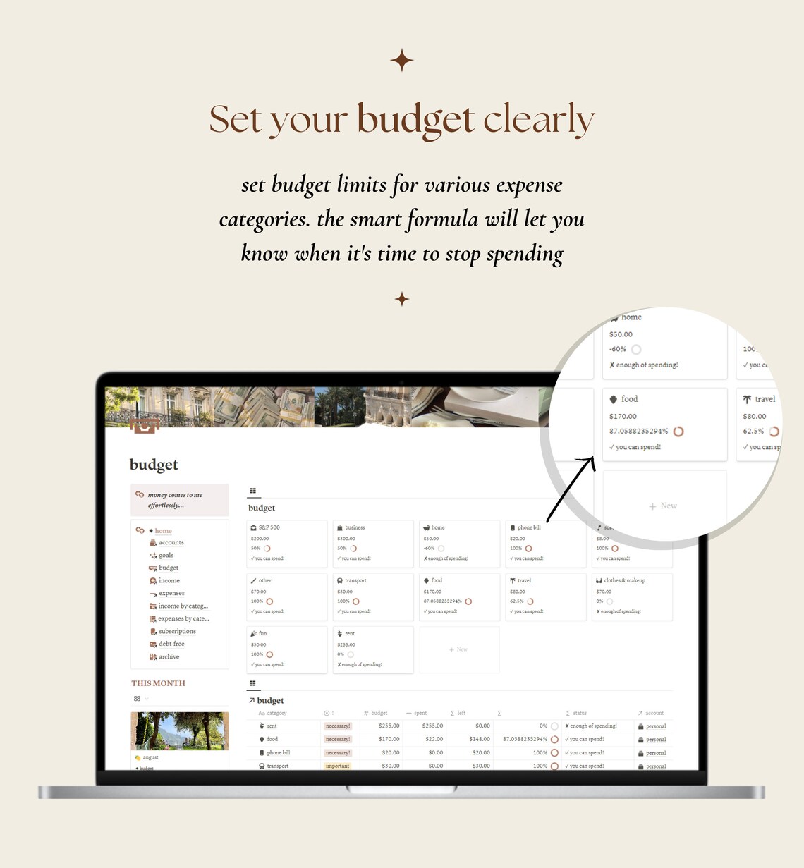 Notion Personal Finance Hub Template Money Notion Dashboard Financial Planner Notion Template ...