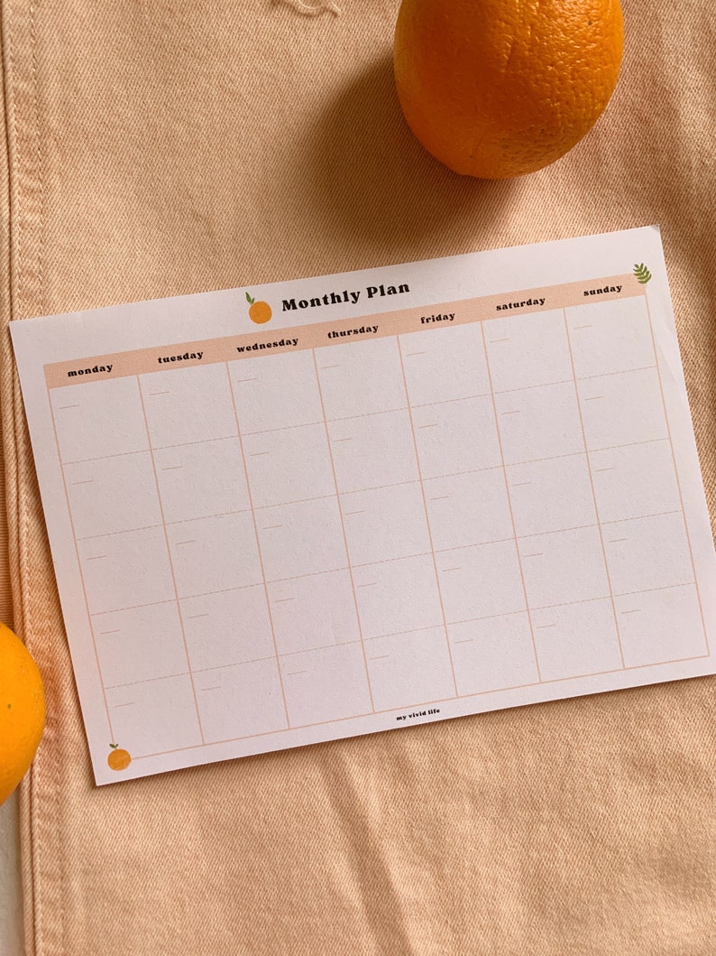 Monthly Calendar Printable Reflection & Planning Monthly - Etsy
