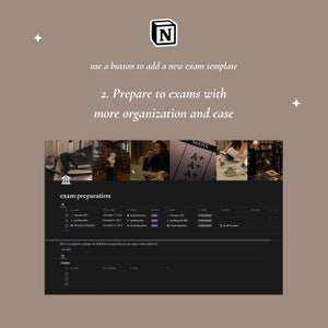 Dark Academia Uni Hub Notion Template College Notion - Etsy