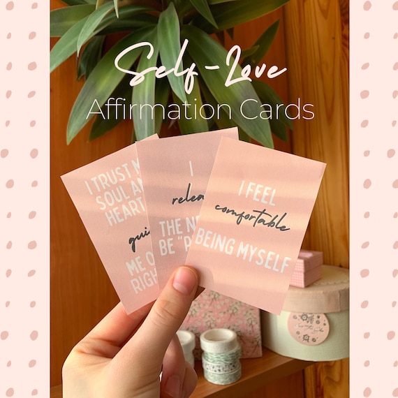 36 Self Love Affirmation Cards Digital Affirmation Cards Etsy