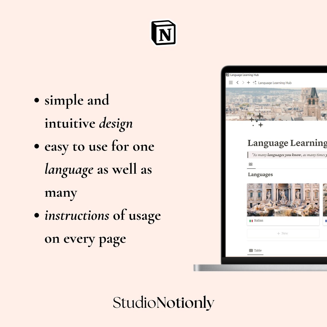 Language Learning Notion Template Language Learning Planner - Etsy